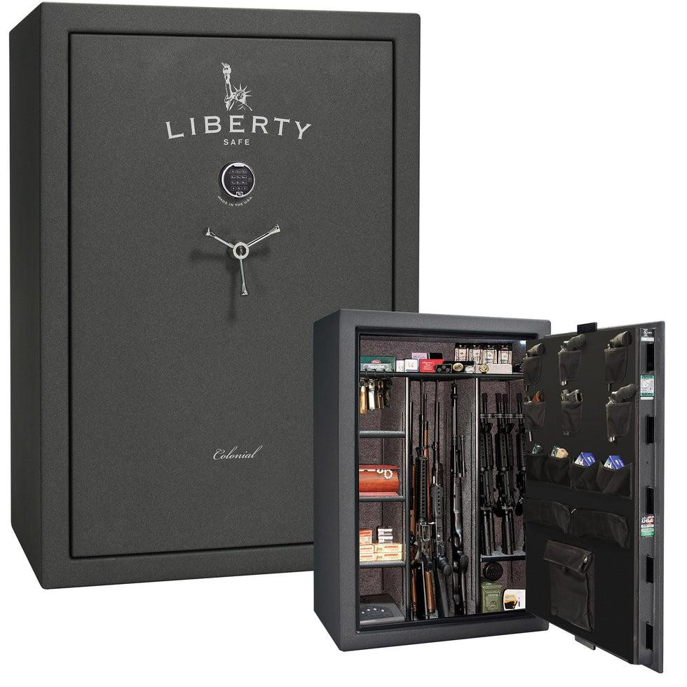 Liberty Safe Colonial 35 Wide Body Gray Texture w/ Chome E-Lock ...