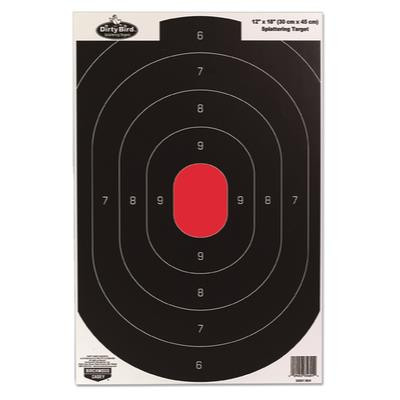 Dirty Bird Paper Silhouette Target Black/Red 12x18 Inch #35608 ...