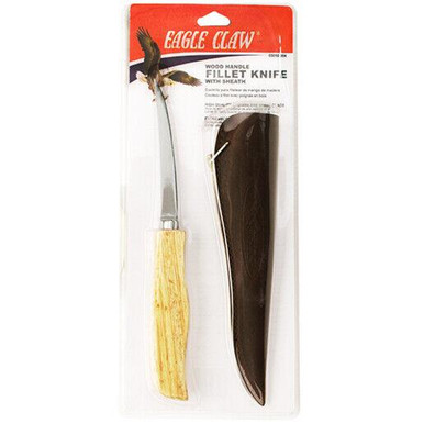 Eagle Claw Fillet Knife 4" Wood Handle W/sheath #03050-004 ...