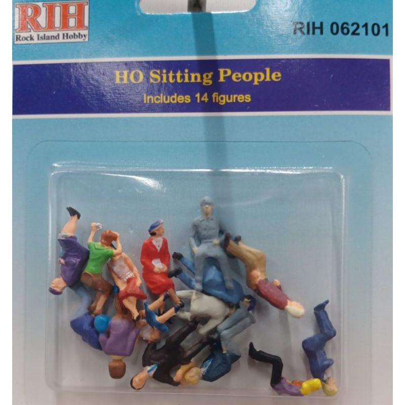 Rock Island Hobby 062101 - Sitting People - Painted (14) - HO Scale ...