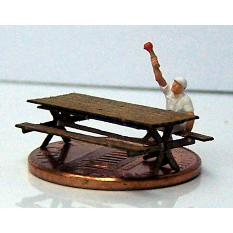 RslaserKits 2515 - Picnic Tables – 6 Pack - HO Scale Kit - Midwest ...