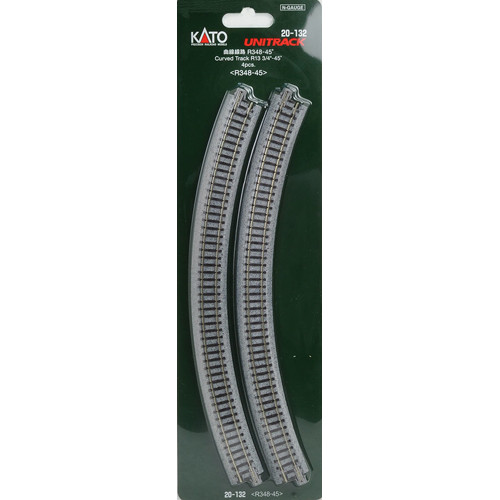Kato 20-110 - 282mm (11") Radius 45º Curve Track [4 pcs] - N Scale ...