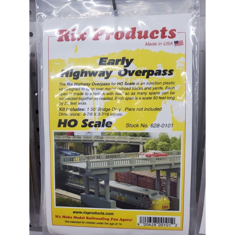 Rix Products 103 - Early 150 ft Highway Overpass - HO Scale Kit ...