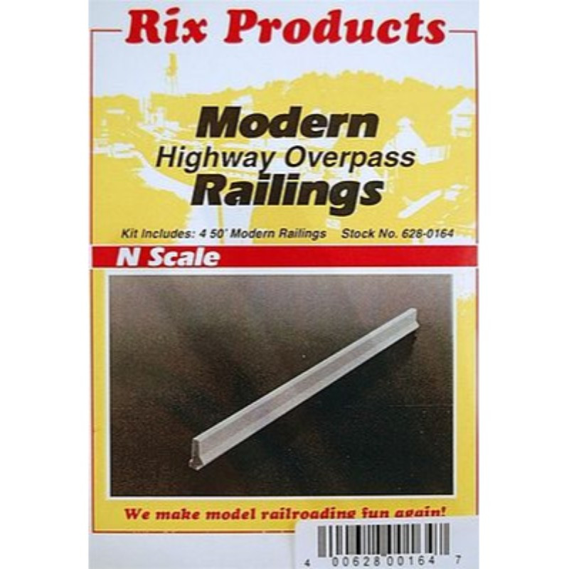 Rix Products 104 - Early Highway Overpass Railings - HO Scale Kit ...