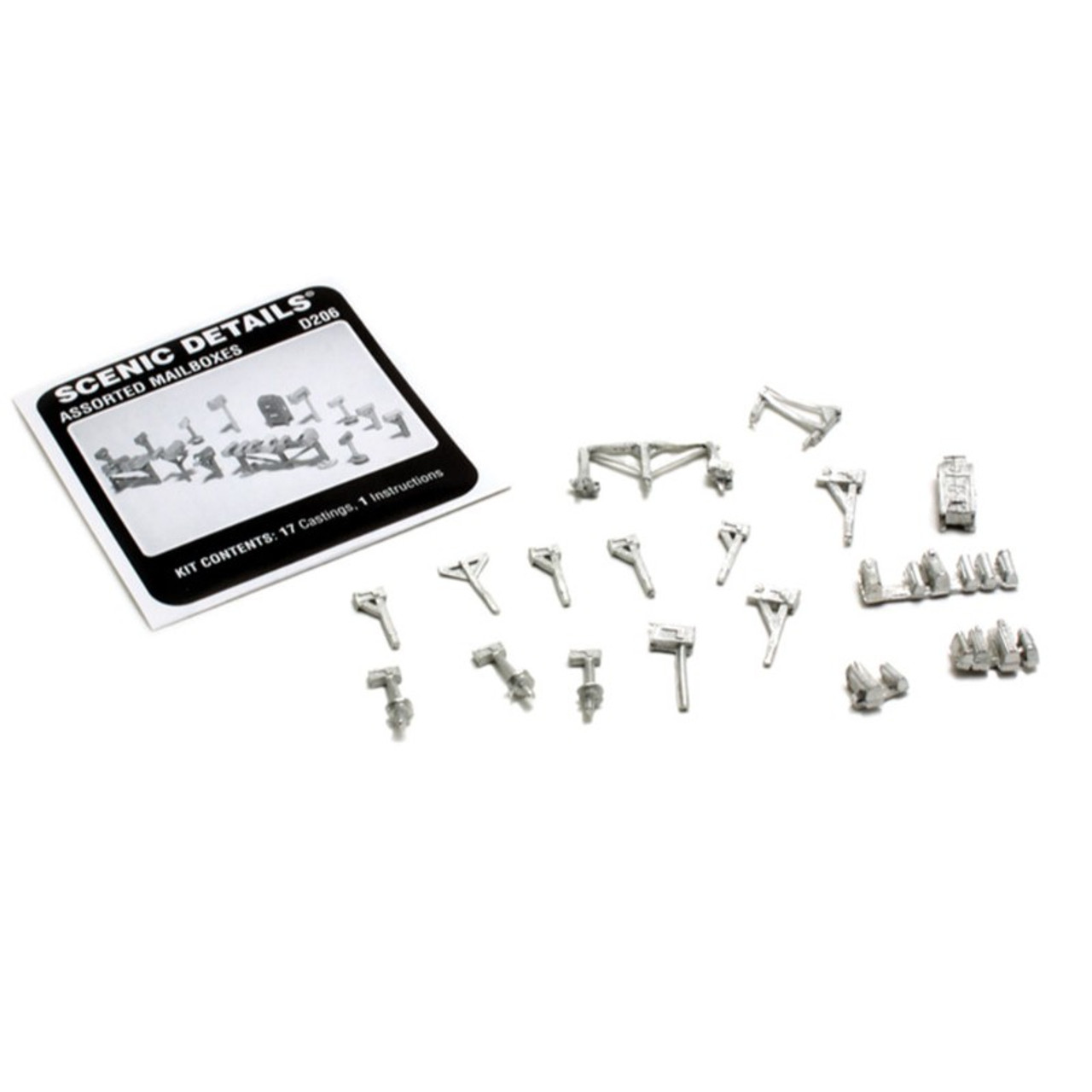 Woodland Scenics D206 - Assorted Mailboxes - HO Scale Kit - Midwest ...