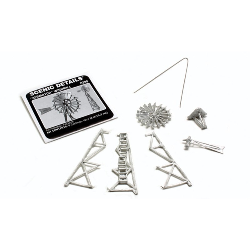 Woodland Scenics D209 - Aermotor Windmill - HO Scale Kit - Midwest ...