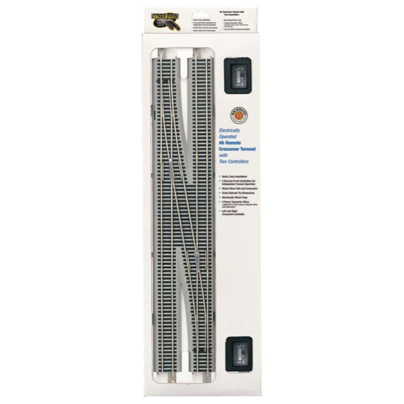 Bachmann 44575 - E-Z Track® #6 Remote Crossover Turnout - Left - HO ...