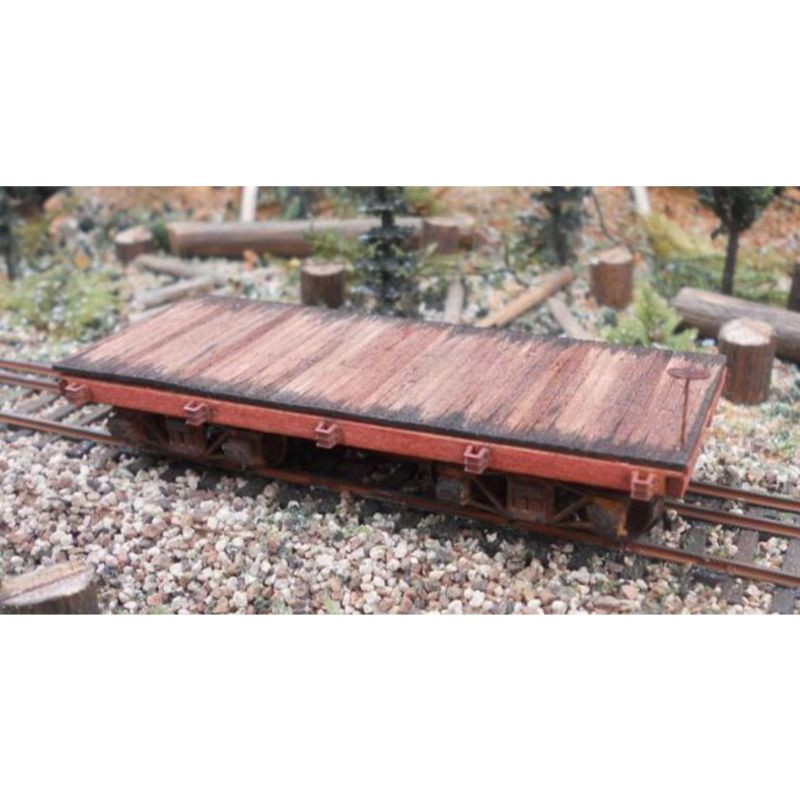 Phoenix Model Buildings 2403 - 24 ft Flat Car - HO Scale Kit - Midwest ...