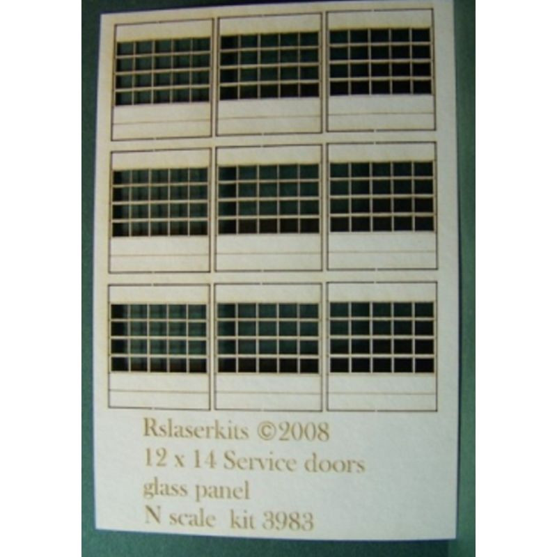Phoenix Model Buildings 3983 - 9 - 12x14 Service Doors - N Scale Kit ...