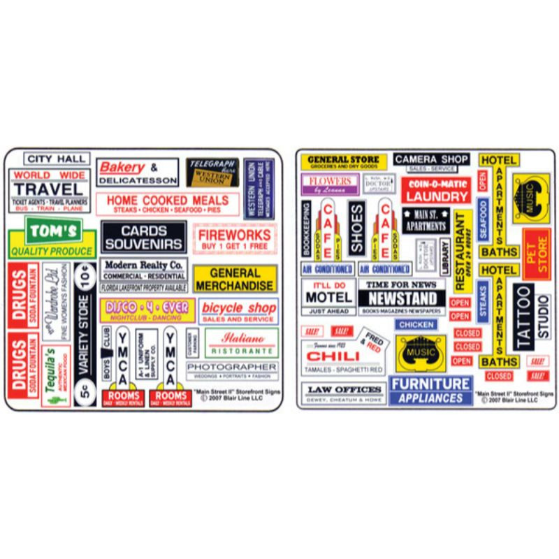 Blair Line 154 - Storefront & Advertising Signs - Main Street ...