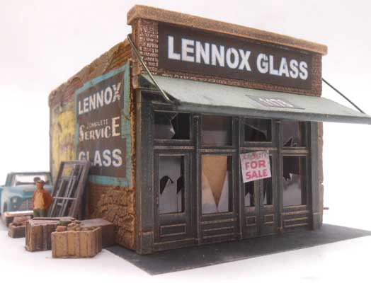 Downtown Deco 2028 - Lennox Glass - N Scale Kit - Midwest Model Railroad