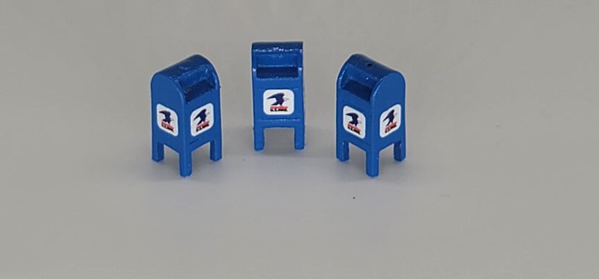 JL Innovative 803 - U.S. Mail Street Box 1992-1993 Blue qty3 - HO Scale ...