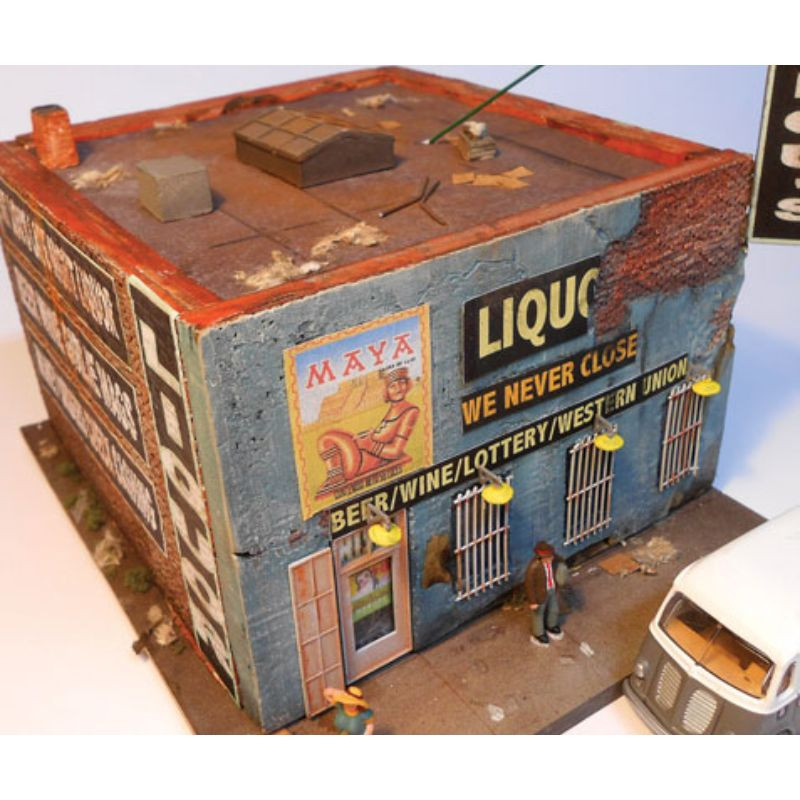 Downtown Deco 1065 - Fat Lou's Liquor - HO Scale Kit - Midwest Model ...