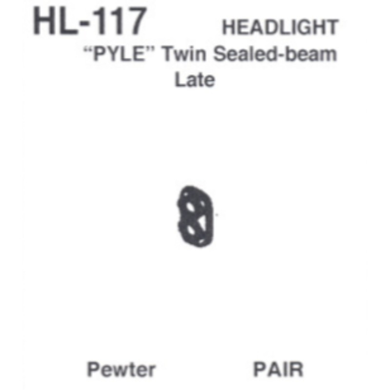 Details West 117 - Headlight Pyle Twin Sealed Beam (Late) pr - HO Scale ...