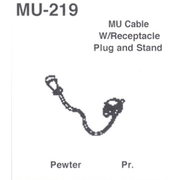 Details West MU-219 - MU Cable W/ Receptacle Plug and Stand - HO Scale ...