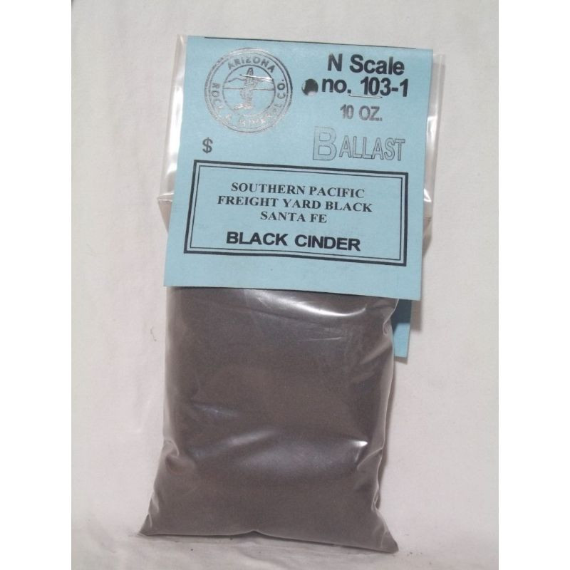 Arizona Rock and Mineral 1031 - Black Cinder Ballast - N Scale ...