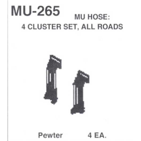 Details West MU-265 - MU Hose: 4 Cluster Set, All Roads - HO Scale ...