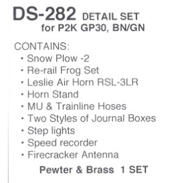 Details West DS-282 - Detail Set for P2K GP30, BN/GN - HO Scale ...