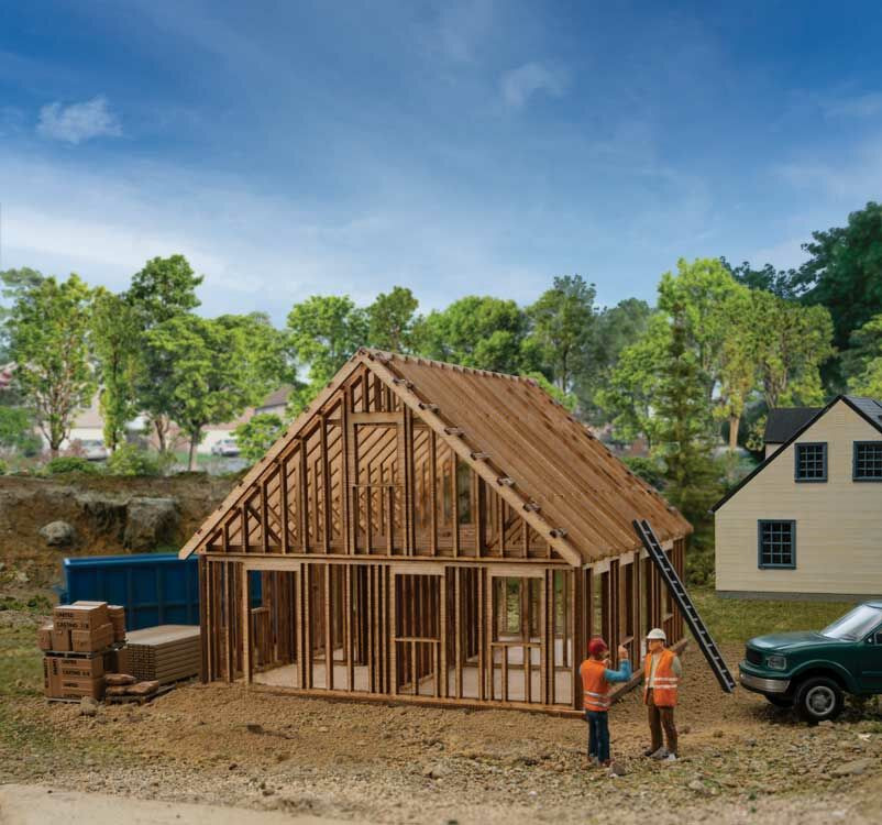 Walthers Cornerstone 933-4157 - House Under Construction - HO Scale Kit ...