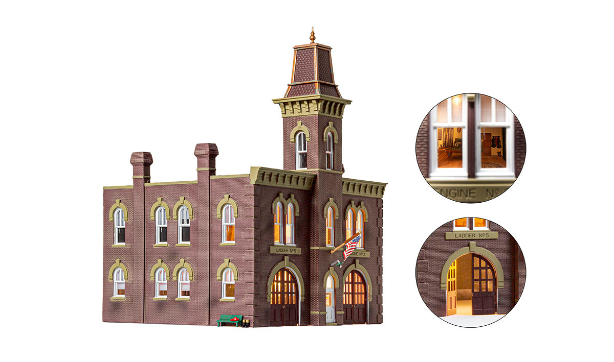 Woodland Scenics BR5034 - Firehouse - Built & Ready Landmark Structure ...
