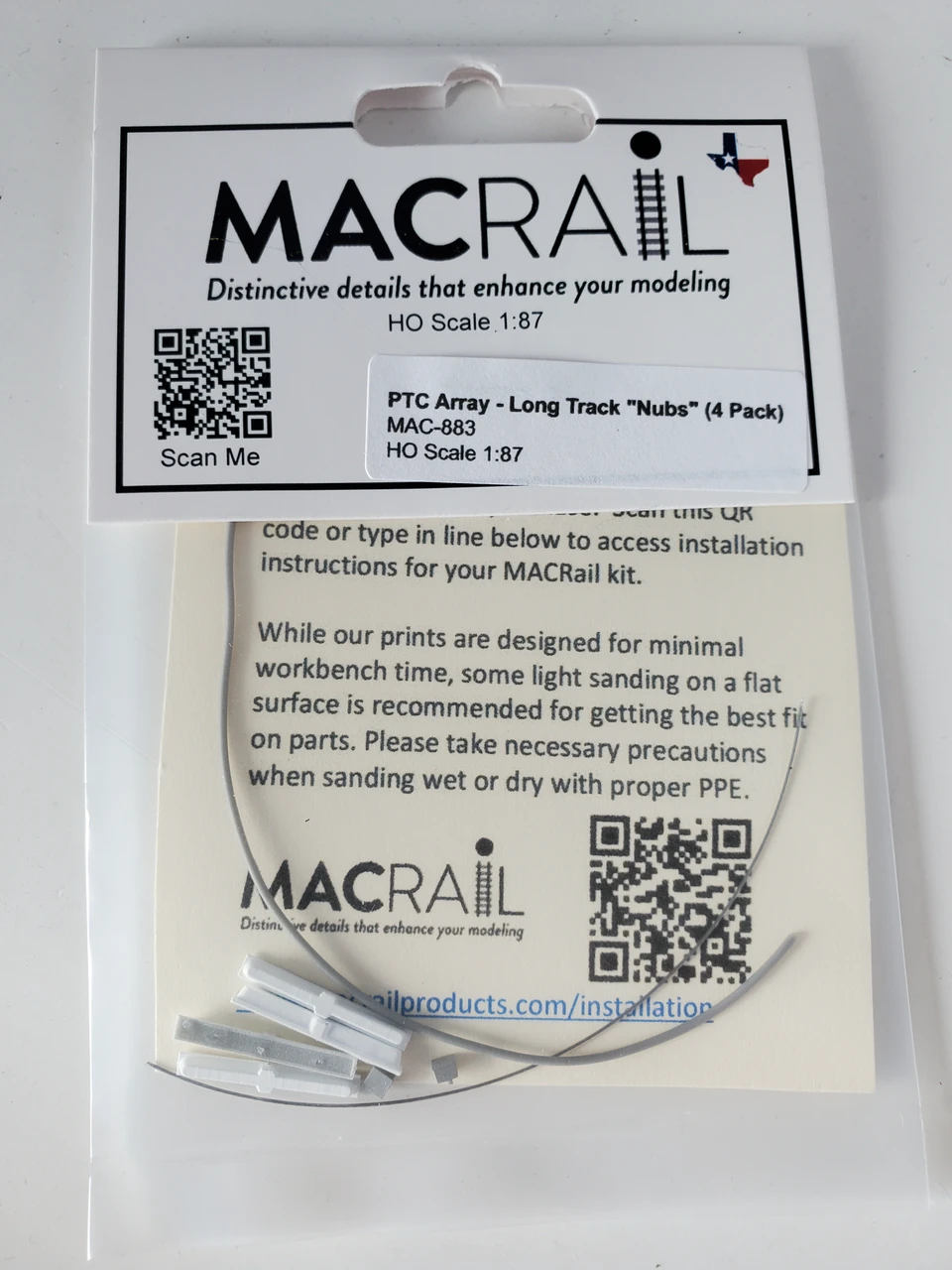 MACRail 883 - PTC Antenna - Long "Track" with Conduit White - 4 Pack ...