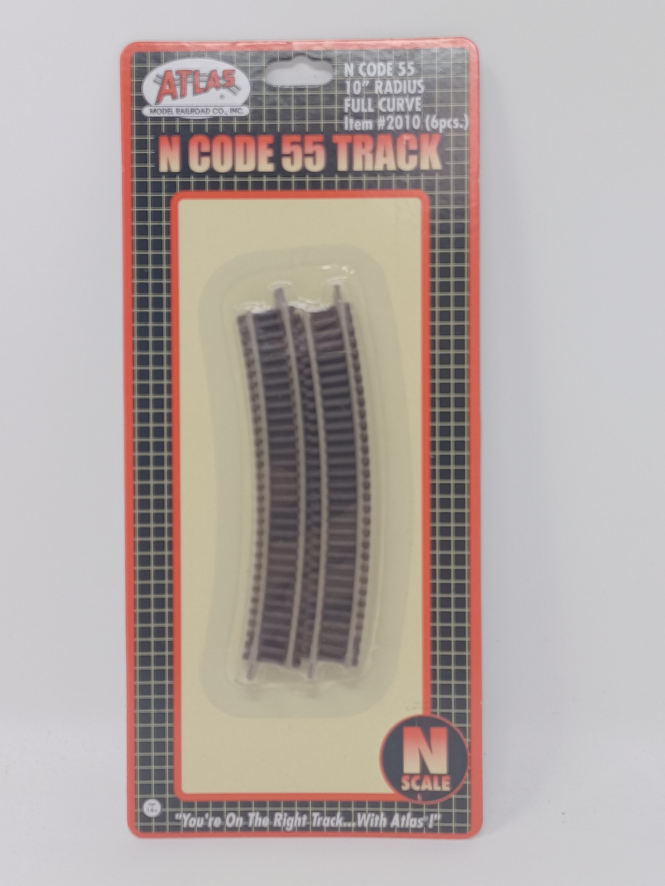 Atlas 2010 - Code 55 10" Radius Curve 6 pcs - N Scale - Midwest Model ...