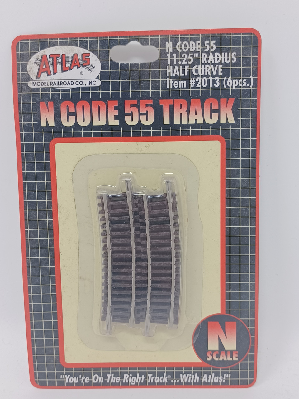 Atlas 2013 - Code 55 11-1/4" Radius Half Curve 6 pcs - N Scale ...