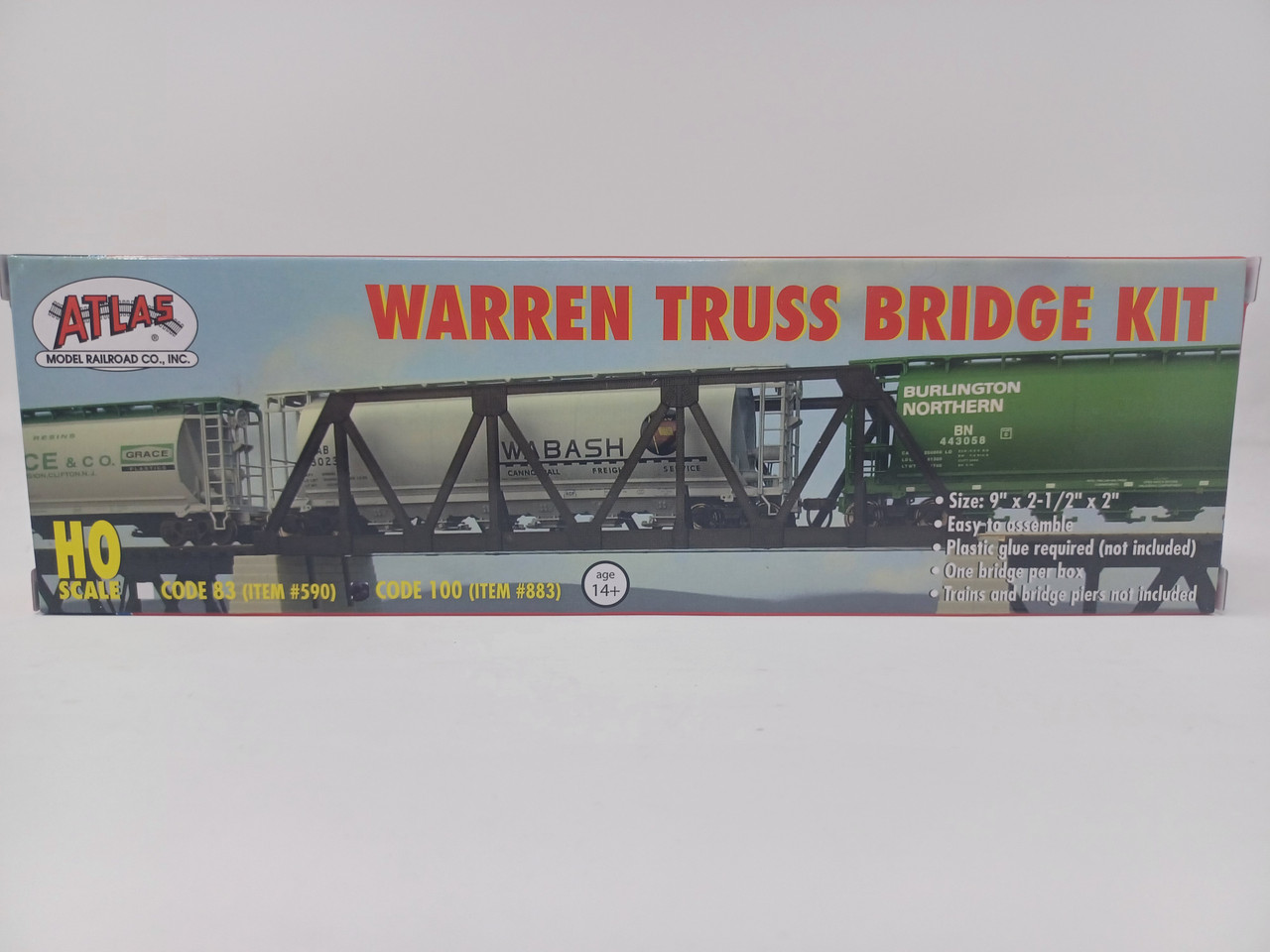 Atlas 883 - Code 100 9" Warren Truss Bridge - HO Scale Kit - Midwest ...