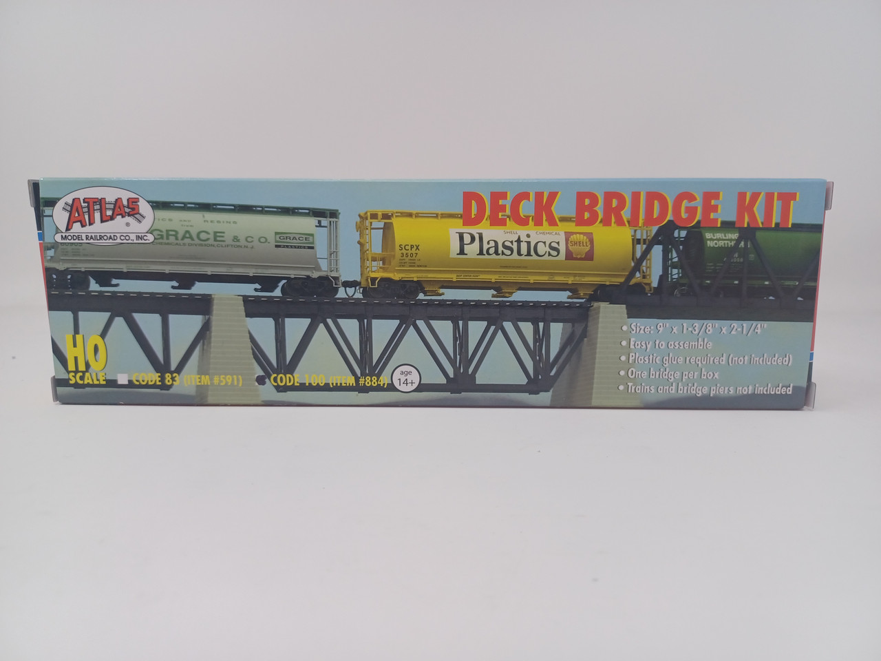 Atlas 884 - Code 100 9" Deck Truss Bridge - HO Scale Kit - Midwest ...