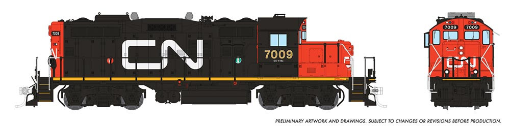 Rapido 41012 - EMD GP9RM (DC Silent) Canadian National (CN) 7009 - HO ...