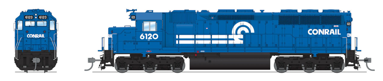 Broadway Limited 7932 - EMD SD45 (DCC and Sound) Conrail (CR) 6120 - HO Scale - Midwest Model ...