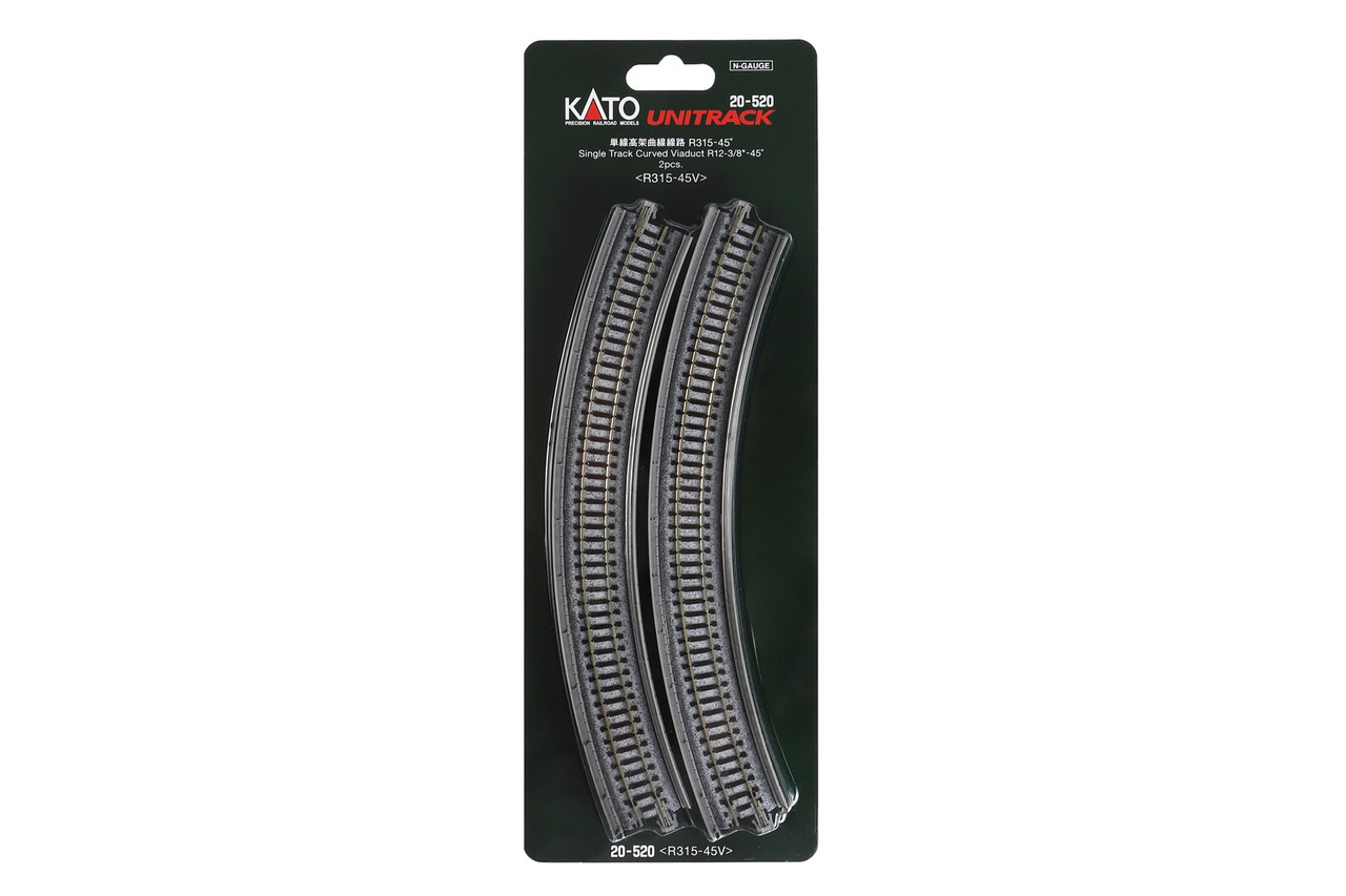Kato 20-520 - Single Viaduct Curv R315- 45d, (2 ea) - N Scale - Midwest ...