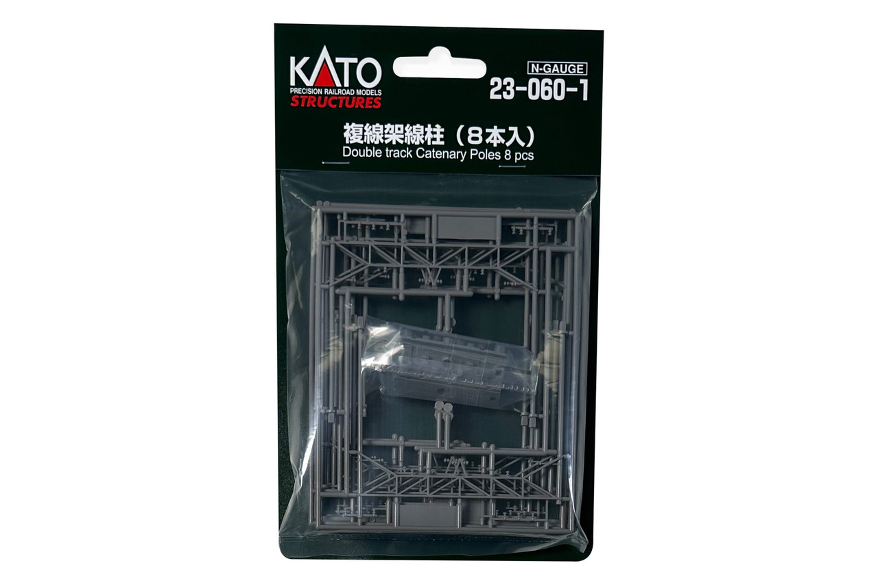 Kato 23-060-1 - Double Track Catenary Poles, Square Corner (8 pcs) - N ...