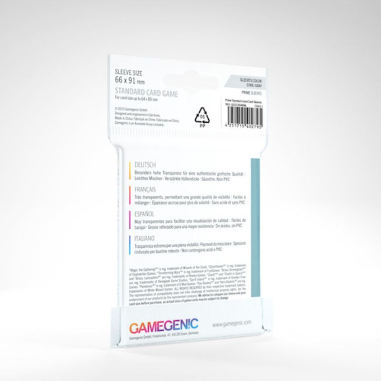 Gamegenic 1048 PRIME Sleeves Standard Card Game Midwest Model Railroad gamegenic-1048-prime-sleeves-standard-card-game-midwest-model-railroad