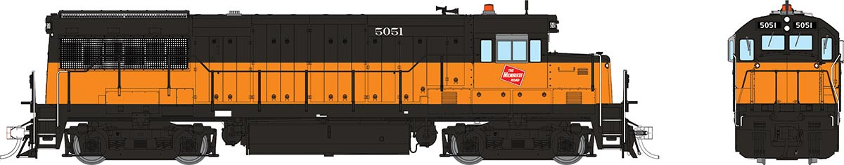 PRE-ORDER: Rapido 35052 - GE U25B (DC Silent) Milwaukee Road (MILW ...