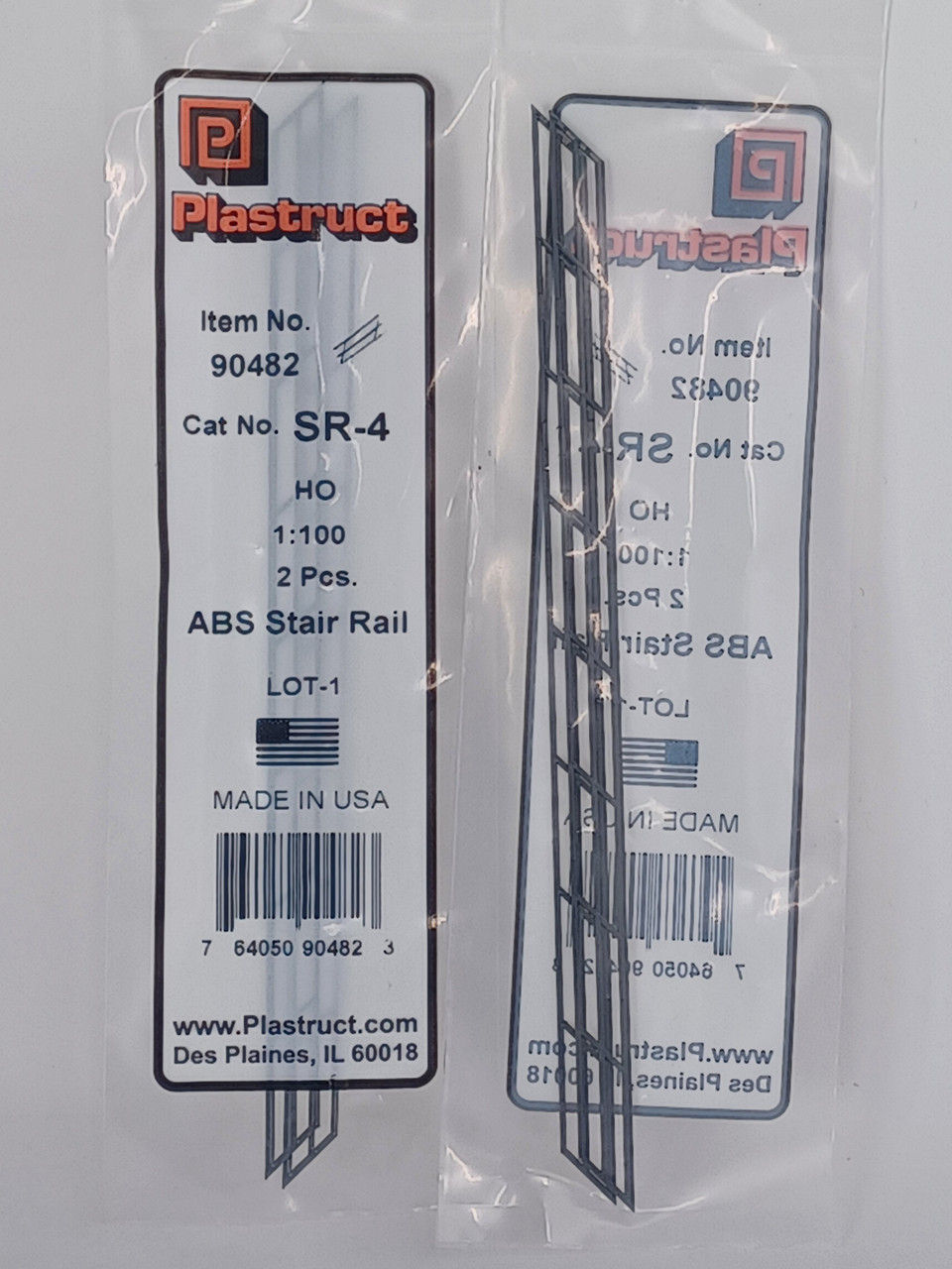 Plastruct 90482 - Stair Rails 6" HO/S - Multi Scale - Midwest Model ...