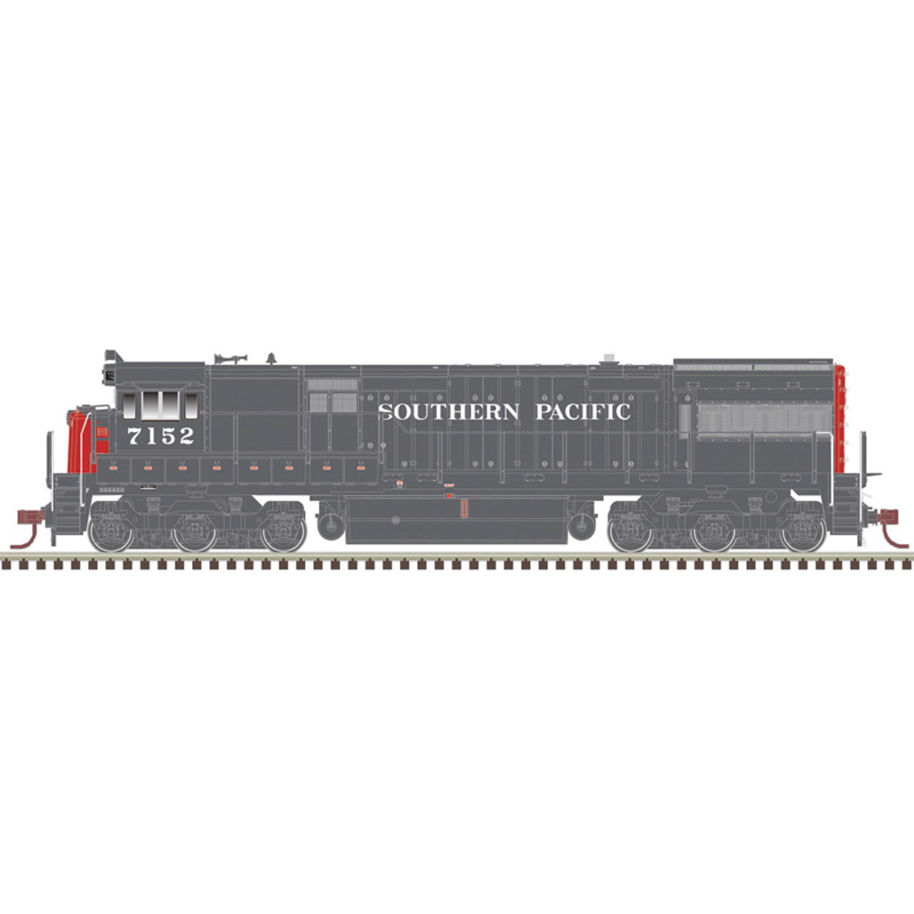 PRE-ORDER: Atlas Master 10004598 - GE U28C (DC Silent) Southern Pacific (SP) 7153 - HO Scale ...