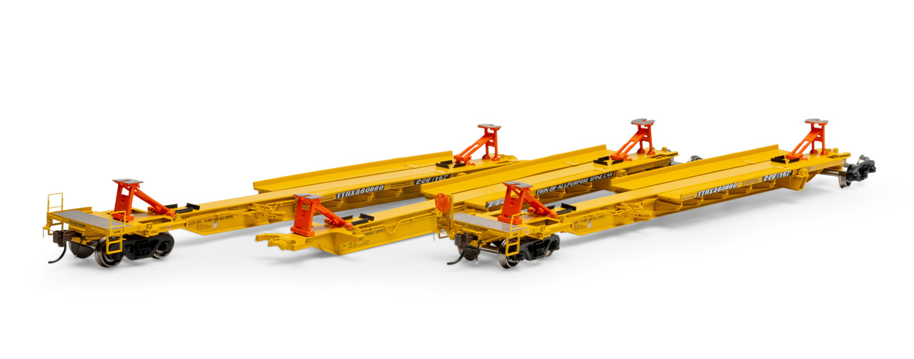 Athearn 41094 - 57' Trinity Spine Car Articulated 3 Unit Set TTRX ...