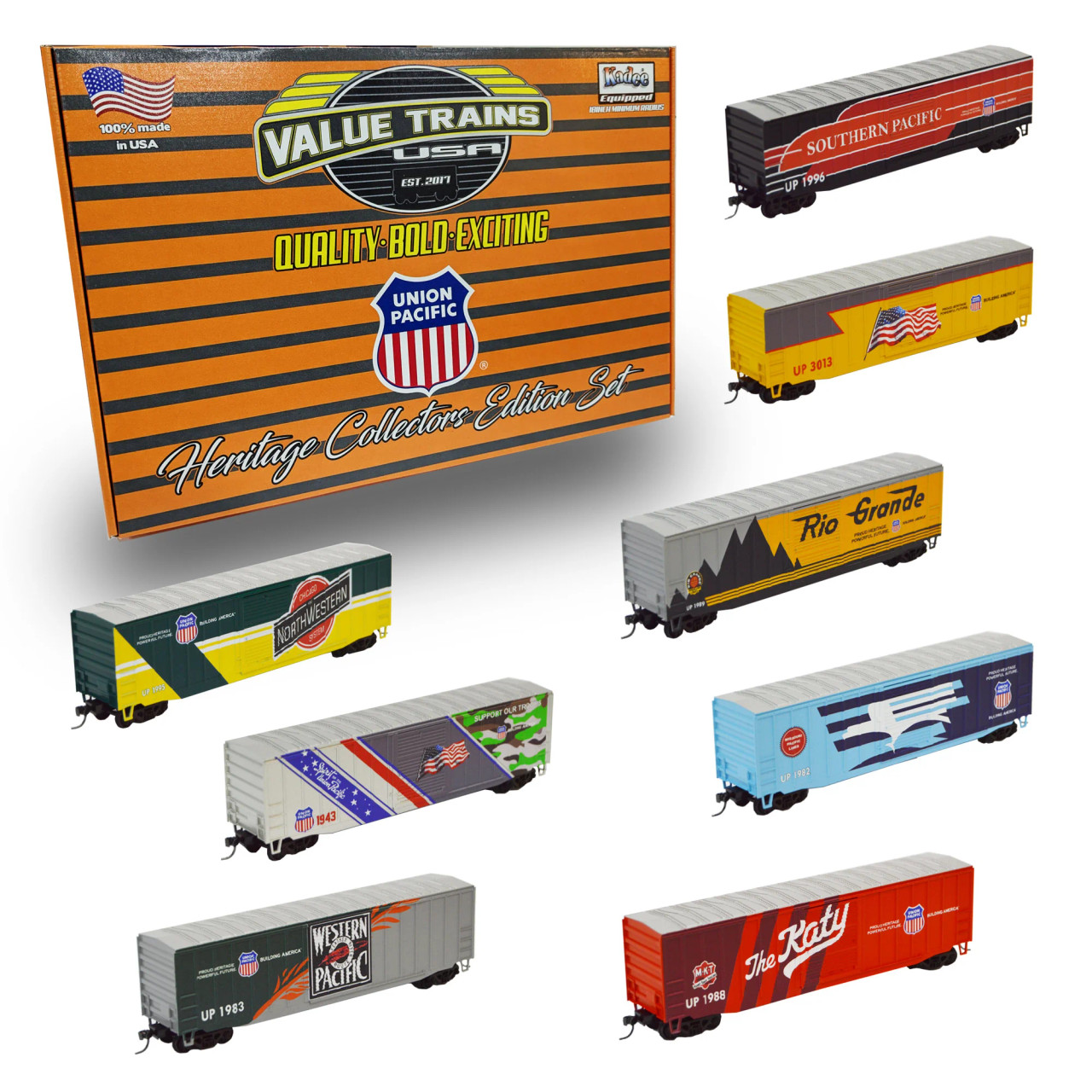 Value Trains USA N10010 - ACF 50'6" Boxcar Union Pacific (UP) Heritage ...