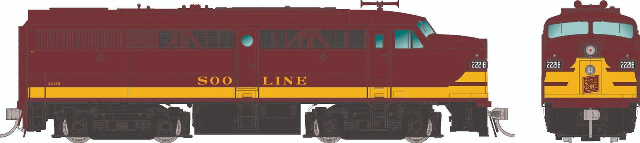 PRE-ORDER: Rapido 37058 - ALCo FA-1 (DC Silent) Soo Line (SOO) 222A ...