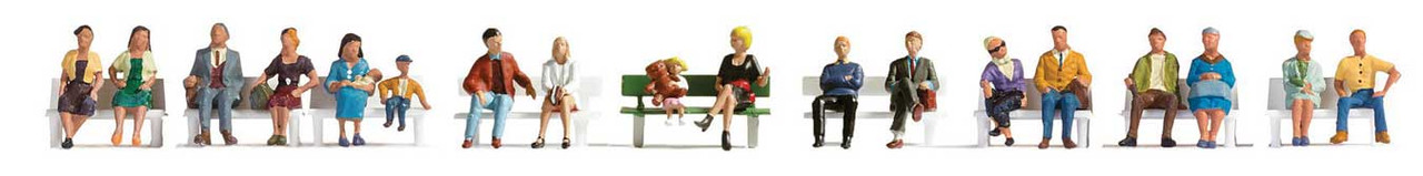 Walthers SceneMaster 949-6091 - Sitting People - HO Scale - Midwest ...