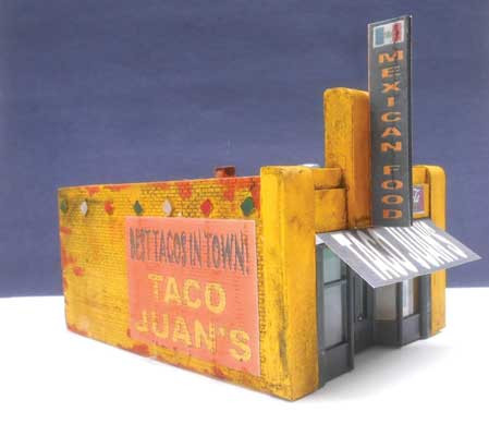 Downtown Deco 1082 - Taco Juan's - HO Scale Kit - Midwest Model Railroad