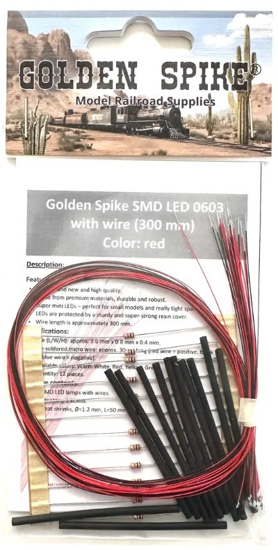 Golden Spike GS0603LEDR - SMD LED 0603 Red (12) - Multi Scale - Midwest ...