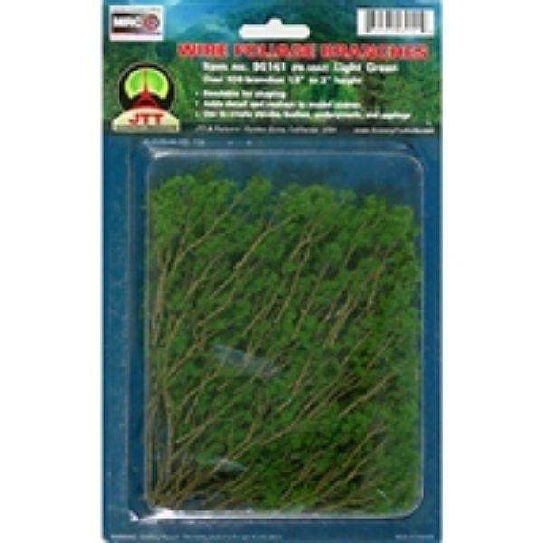 JTT 95518 - Foliage Branch: Light Green 60pcs 1.5" - 3" - Multi Scale ...