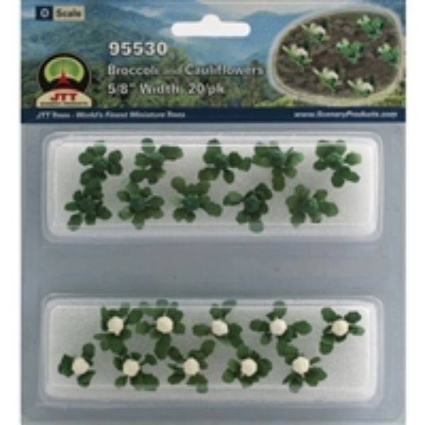 JTT 95530 - Broccoli & Cauliflower: 20/pk - 5/8in - O Scale - Midwest ...