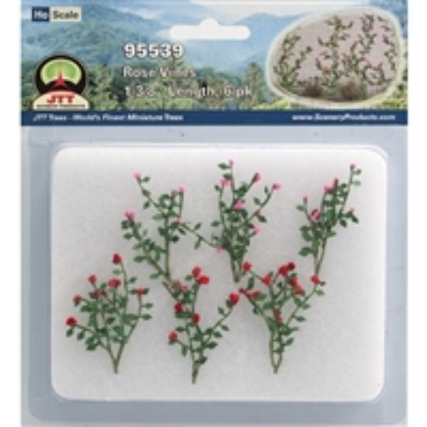 JTT 95539 - Rose Vines: 6/pk - 1-3/8in - HO Scale - Midwest Model Railroad
