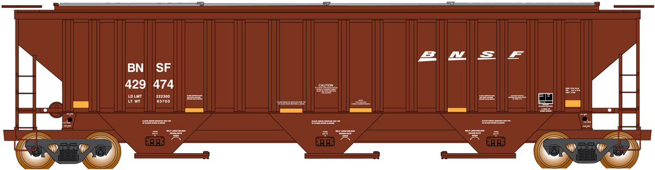 InterMountain 65337-14 - PS 4750 Cu Ft 3-Bay Hopper BNSF 429496 - N ...