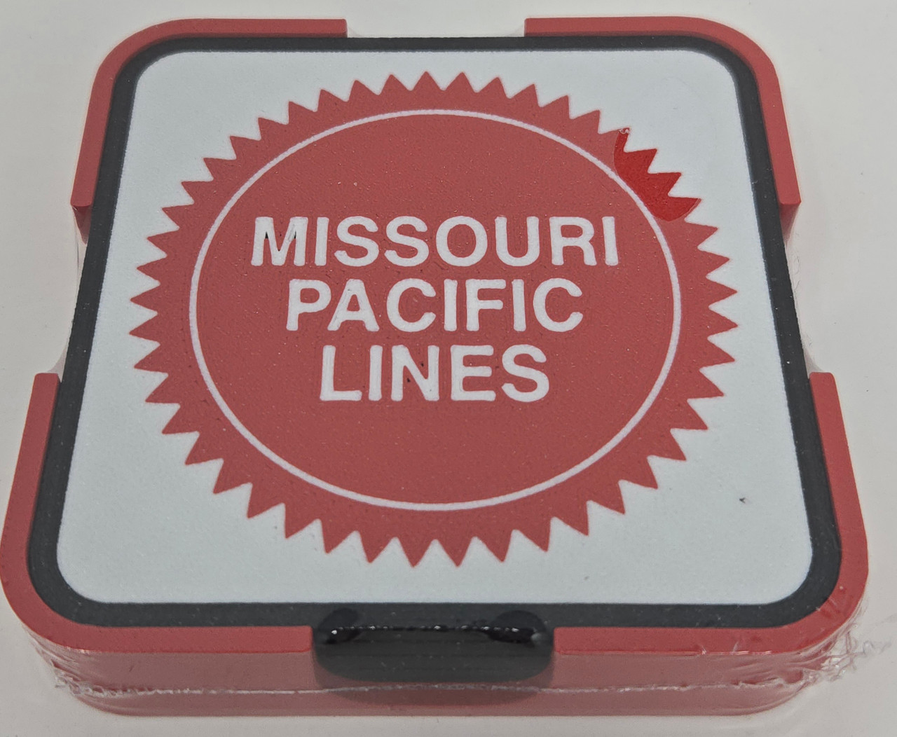 Paducah Custom Shops MPACSQ01 - Coaster 4-Pack (Square) Missouri Pacific (MP) Buzzsaw - Midwest ...