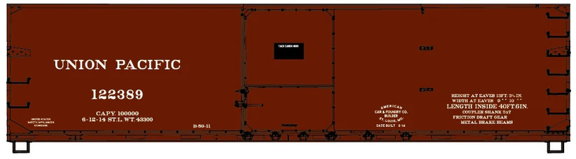 Accurail 81783 - 40' Double Sheath Wood Boxcar Union Pacific (UP ...