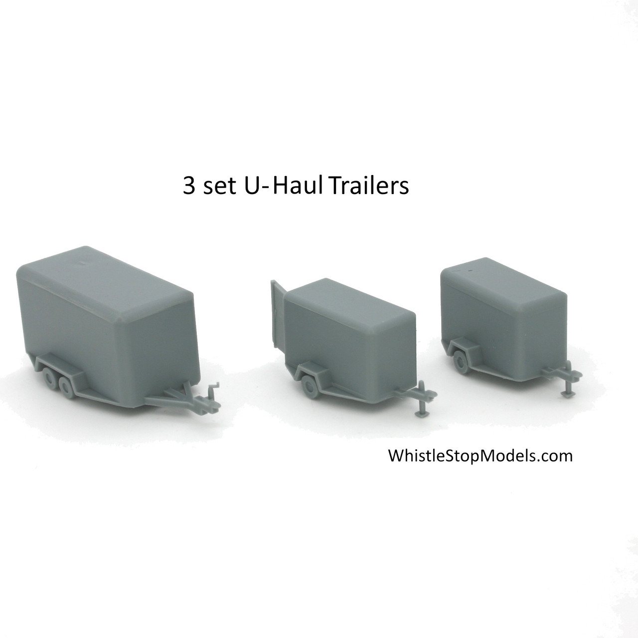Whistle Stop Models HO3023 - 3 U-Haul Trailers - HO Scale - Midwest ...